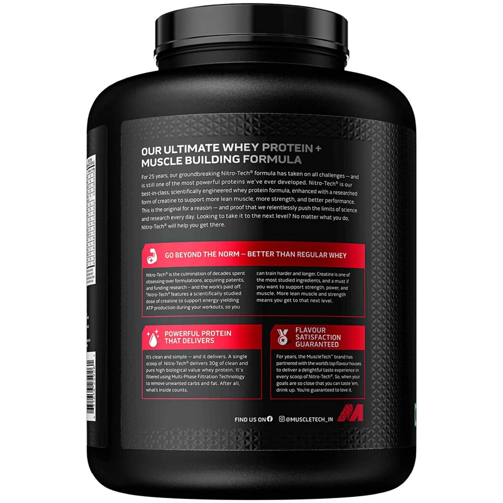 MuscleTech Nitrotech Whey Protein Powder – 247 Nutrition