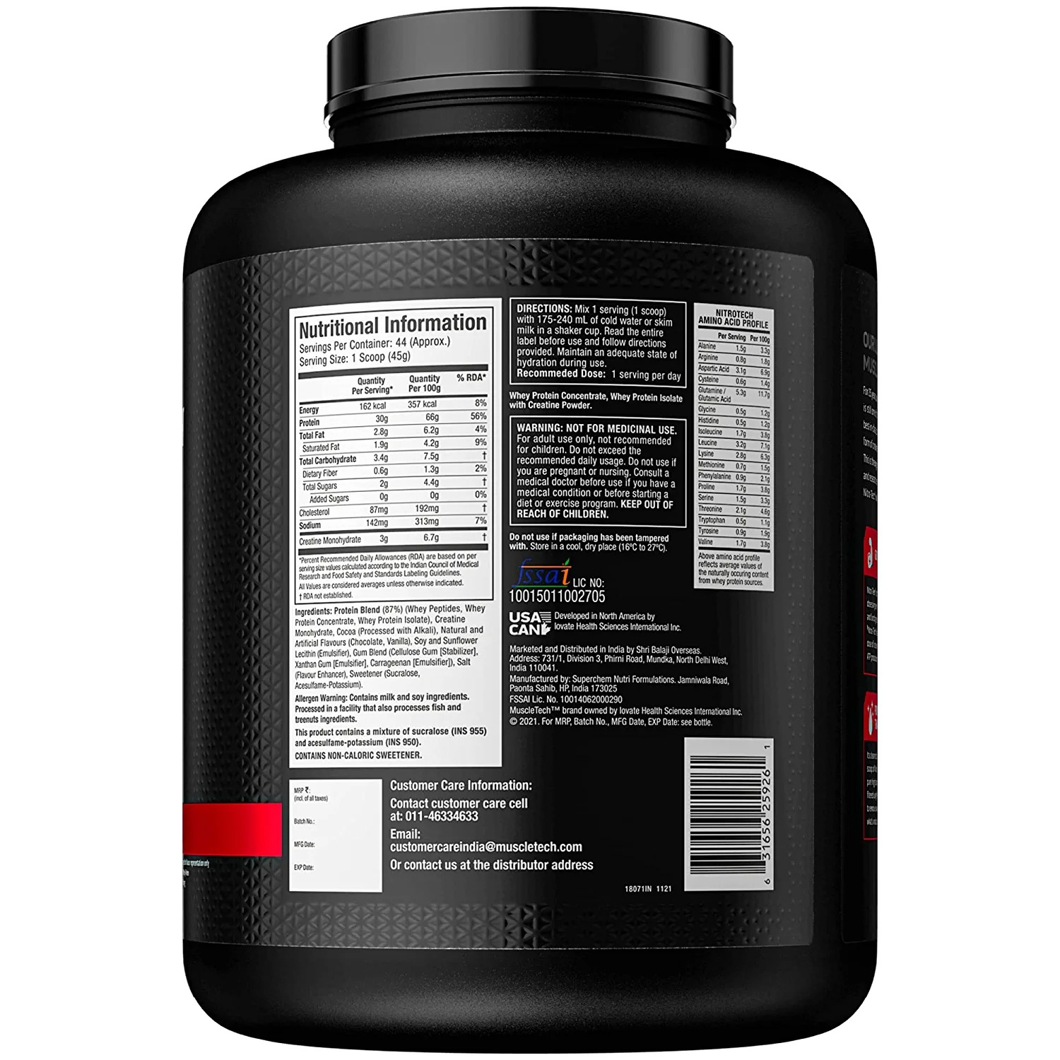 MuscleTech Nitrotech Whey Protein Powder – 247 Nutrition
