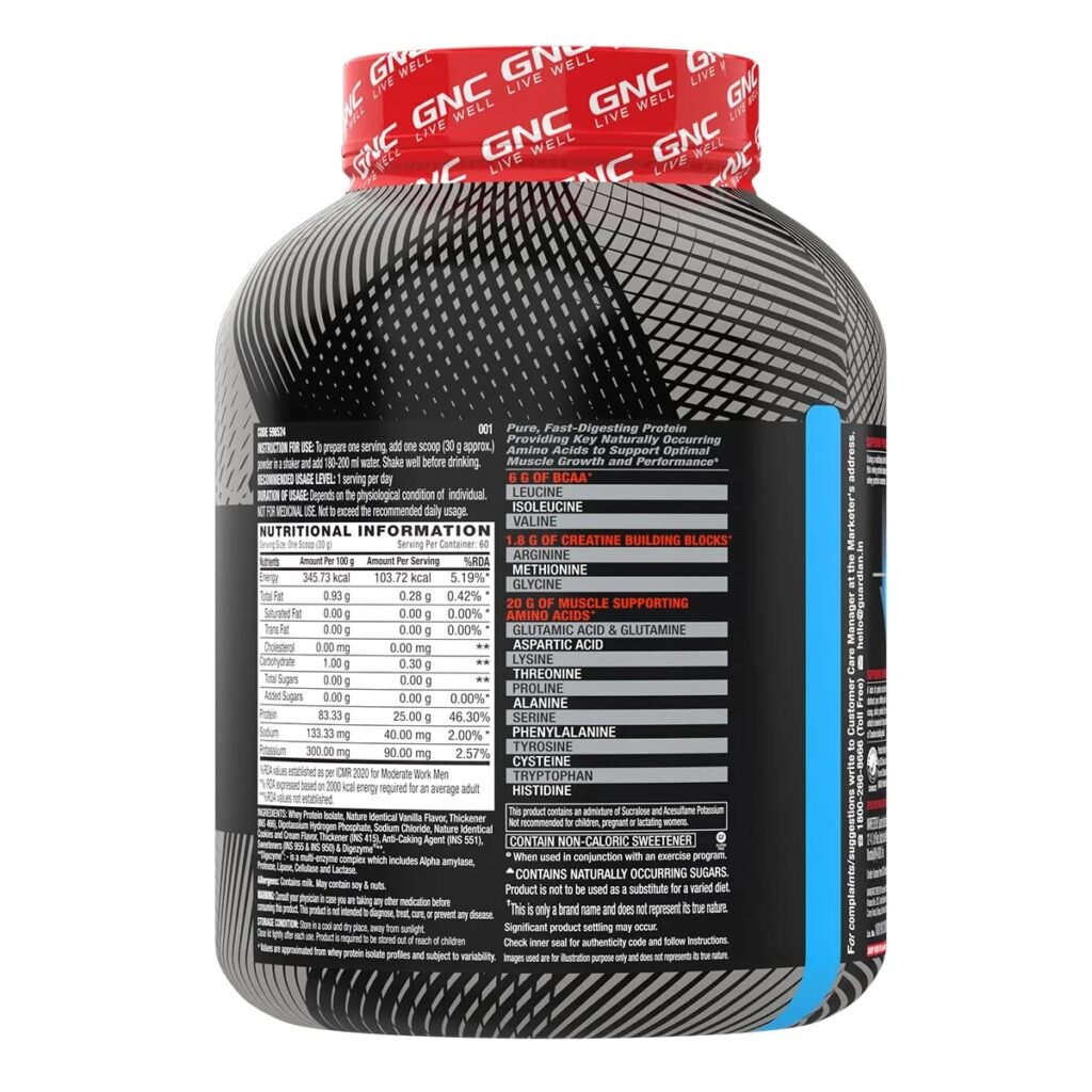 GNC AMP Pure Isolate Zero Carb – 247 Nutrition